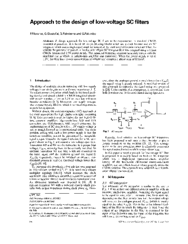 (PDF) Approach to the design of low-voltage SC filters
