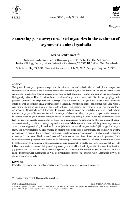 (PDF) Something gone awry: unsolved mysteries in the evolution of ...