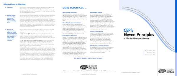 (PDF) CEP's Eleven Principles of Effective Character Education