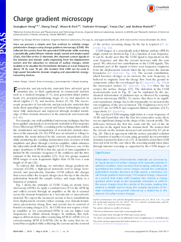 (PDF) Charge gradient microscopy