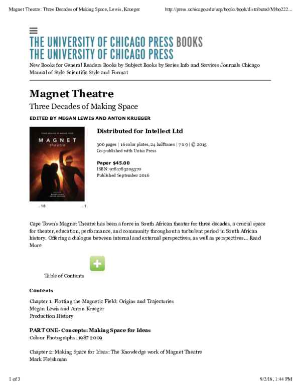 Magnet Theatre: Three Decades of Making Space