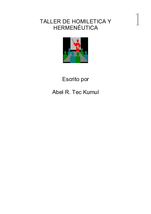 (PDF) TALLER DE HOMILETICA Y HERMENEUTICA