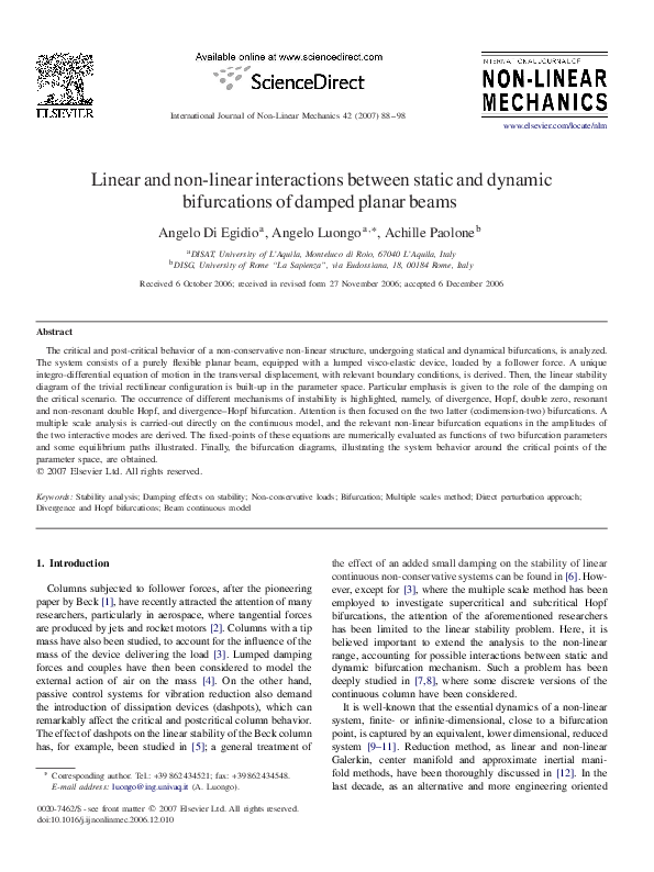 (PDF) Linear and non-linear interactions between static and dynamic ...