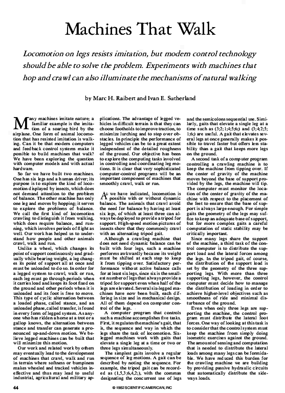 (PDF) Machines That Walk
