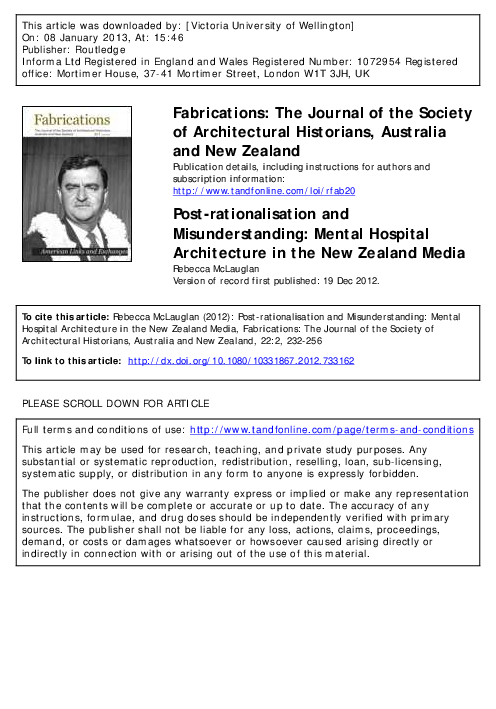 (PDF) “Post-rationalisation and Misunderstanding: Mental Hospital ...