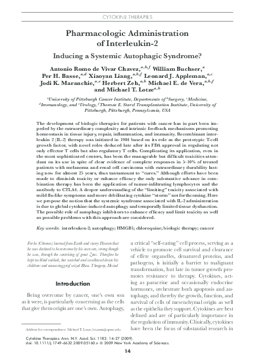 (PDF) Pharmacologic Administration of Interleukin-2