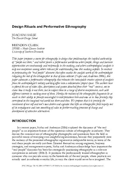 (PDF) Design Rituals and Performative Ethnography