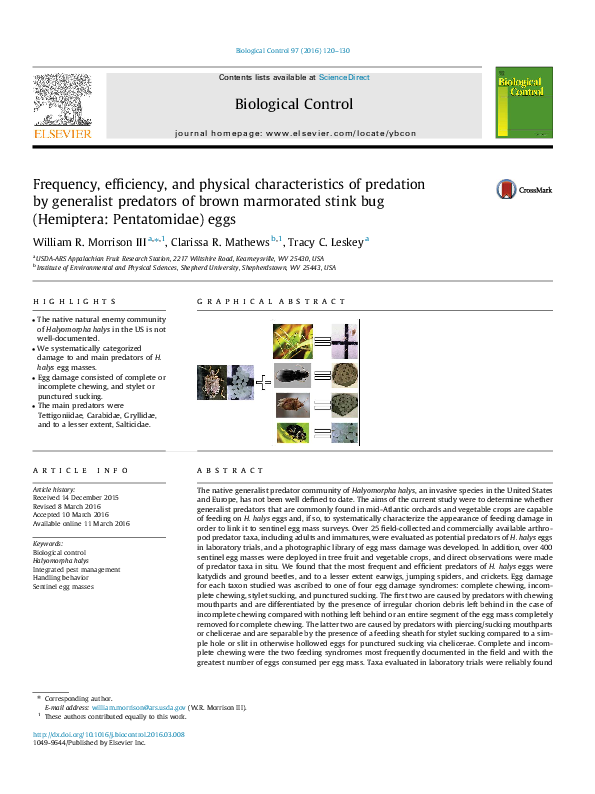 (PDF) Parasitism and predation of sentinel eggs of the invasive brown ...