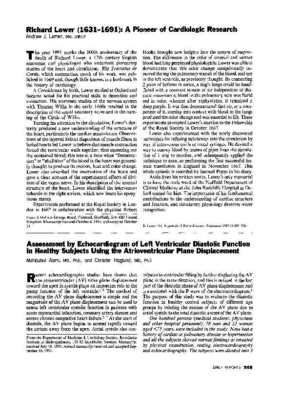 (PDF) Assessment by echocardiogram of left ventricular diastolic ...