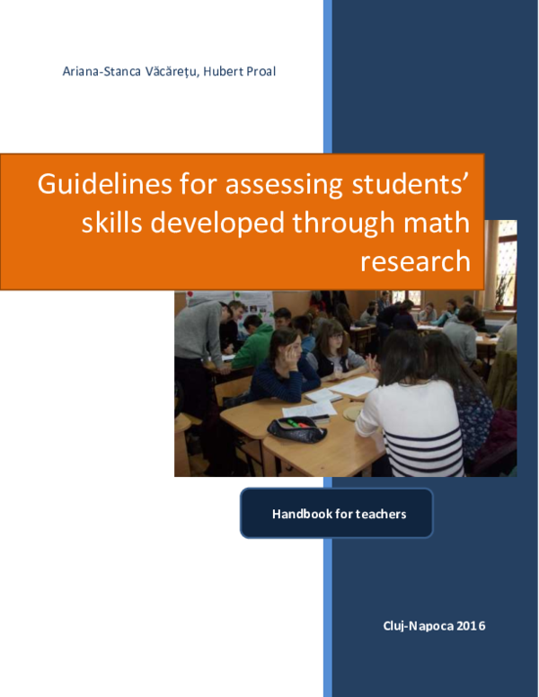 (PDF) Guidelines for assessing students' skills developed through math ...