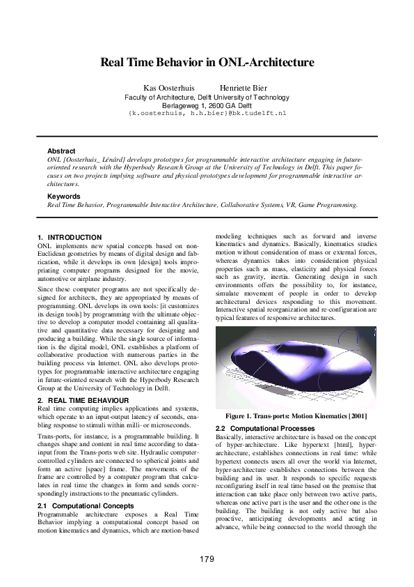 (PDF) Real Time Behavior in ONL-Architecture