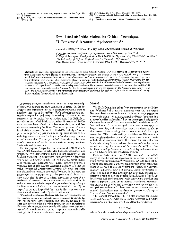 Pdf Simulated Ab Initio Molecular Orbital Technique I Method