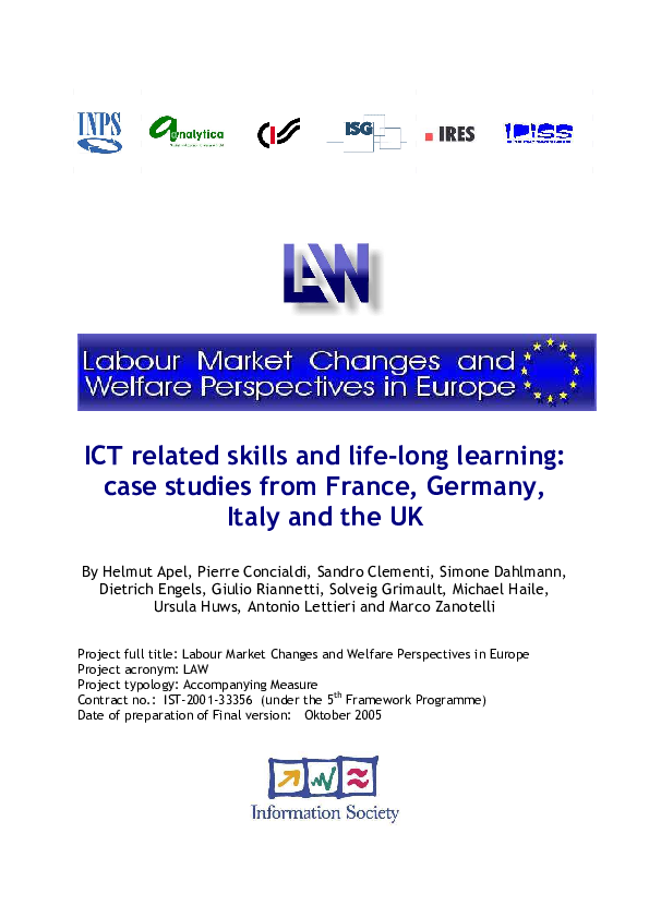 (PDF) ICT related skills and life-long learning: case studies from ...