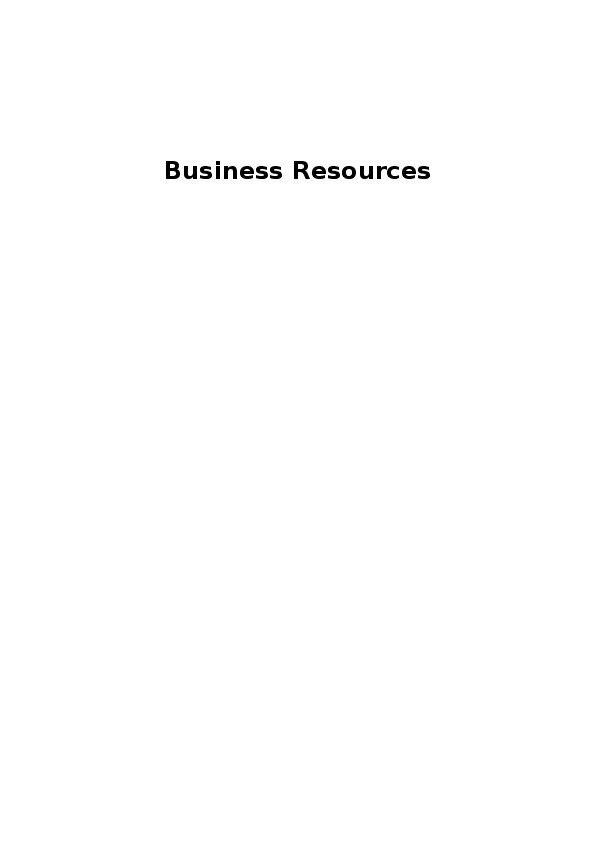 (DOC) Business Resources
