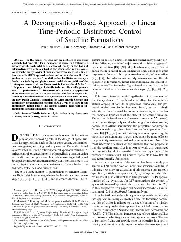 (PDF) A Decomposition-Based Approach to Linear Time-Periodic ...