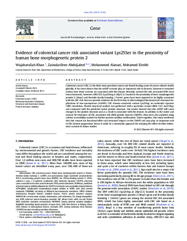 (PDF) Colorectal Cancer Paper-ref | Mohammed Alanazi - Academia.edu