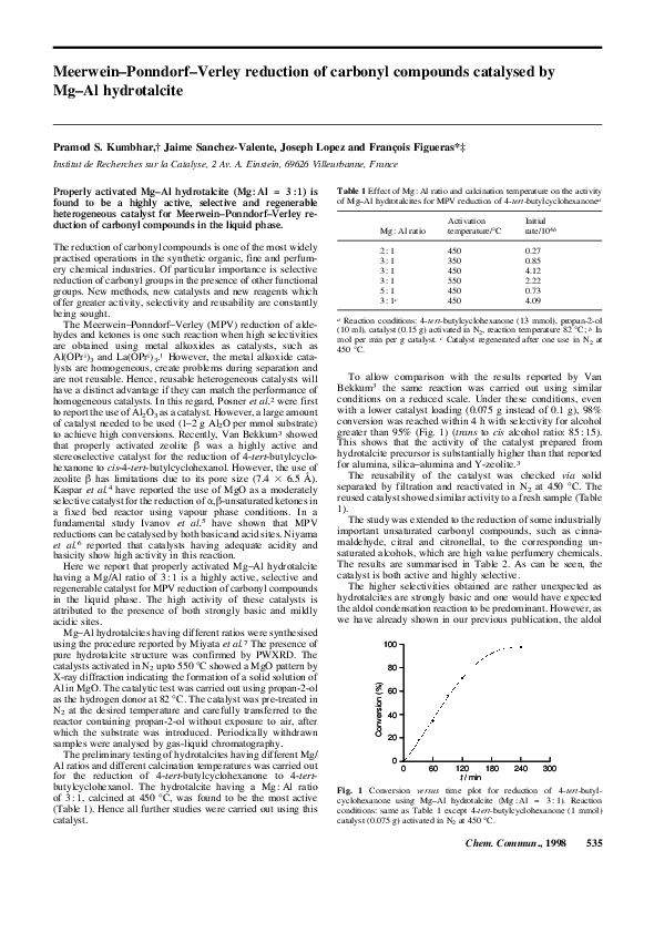 (PDF) ChemInform Abstract: Meerwein-Ponndorf-Verley Reduction of ... (PDF) ChemInform Abstract: Meerwein-Ponndorf-Verley Reduction of ...