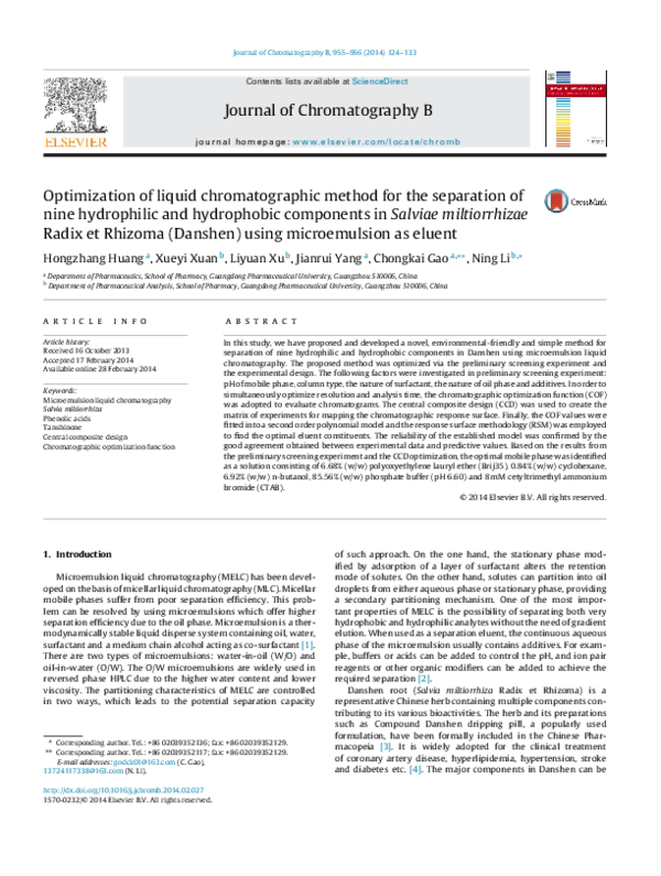 (PDF) OPTIMIZATION OF LIQUID CHROMATOGRAPHIC METHOD FOR THE SEPARATION OF FOLIC ACID AND ITS TWO ...