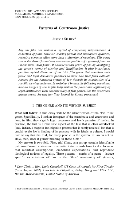 (PDF) Patterns of Courtroom Justice