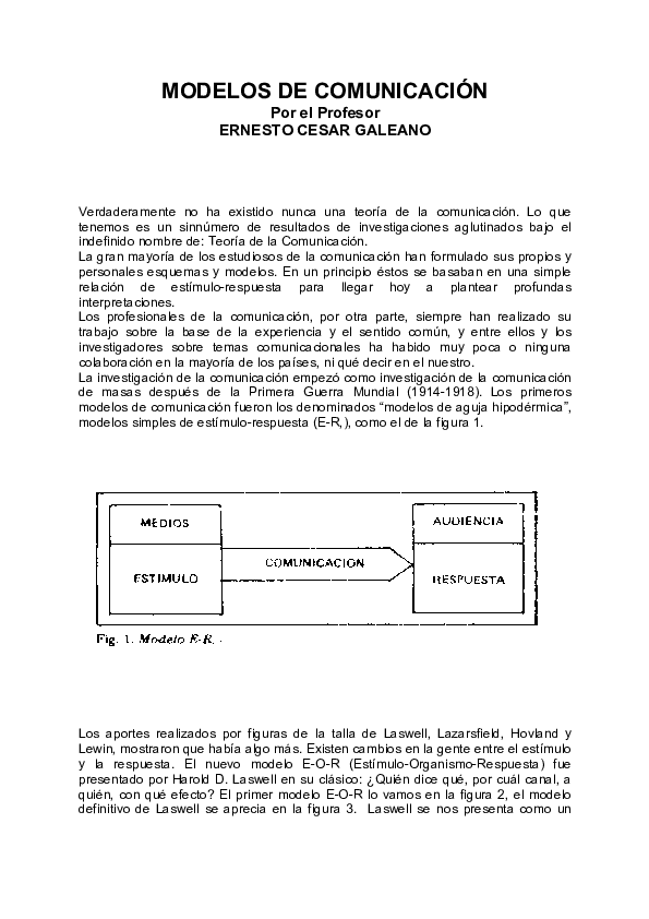 (PDF) MODELOS DE COMUNICACIÓN
