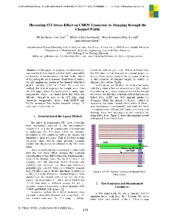(PDF) Measuring STI Stress Effect on CMOS Transistor by Stepping ...