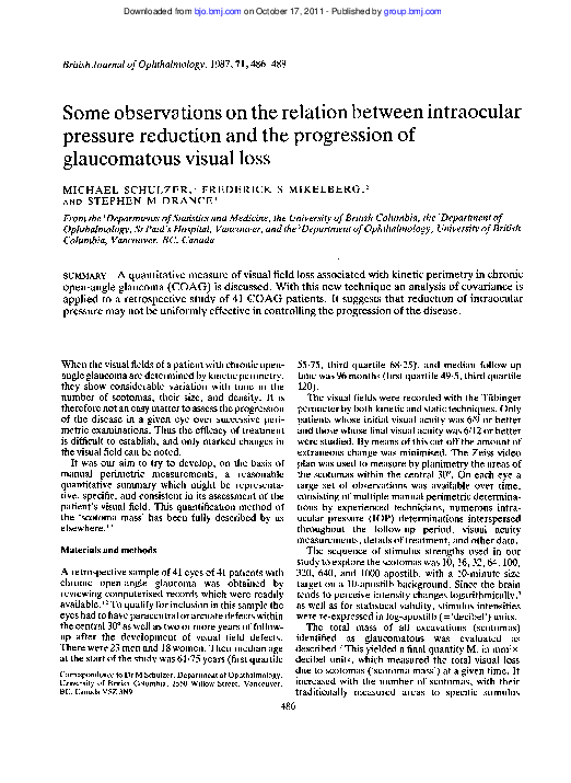 (PDF) Some observations on the relation between intraocular pressure reduction and the ...