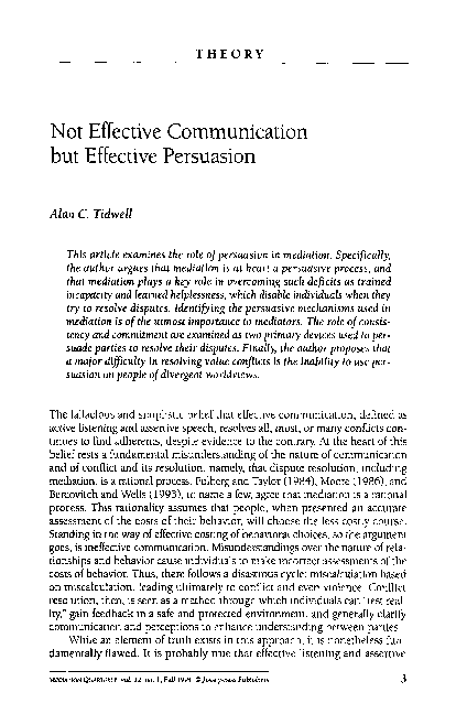 (PDF) Not effective communication but effective persuasion