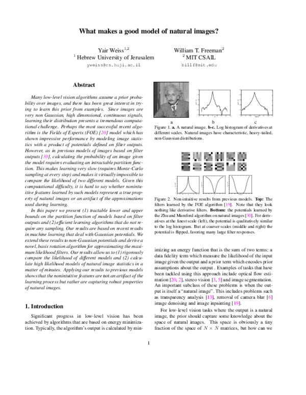 (PDF) What makes a good model of natural images?