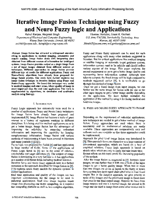 Pdf Iterative Image Fusion Technique Using Fuzzy And Neuro Fuzzy Logic And Applications