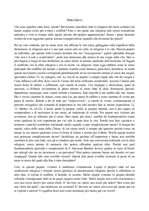 (DOC) Stato laico