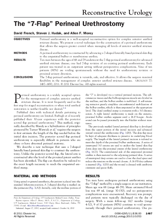 (PDF) The “7-Flap” Perineal Urethrostomy