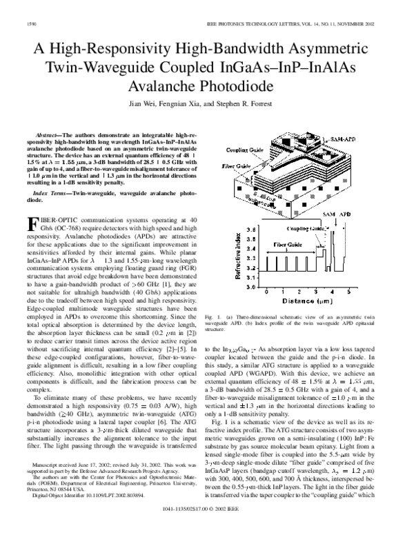 (PDF) A high-responsivity high-bandwidth asymmetric twin-waveguide ...
