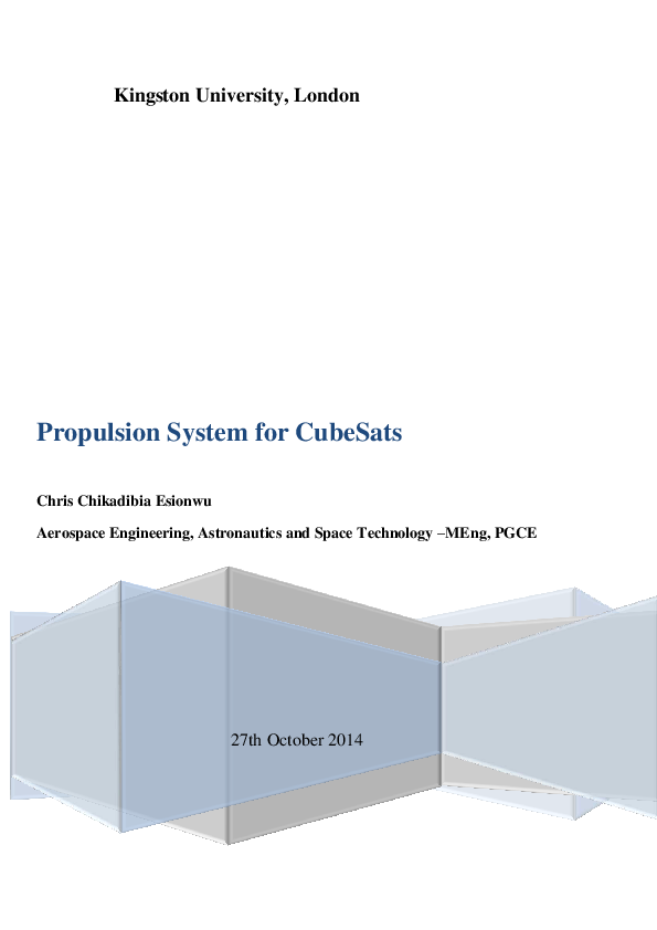 (PDF) Propulsion System for CubeSats