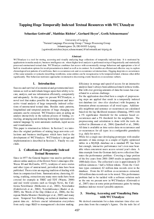 (PDF) Tapping Huge Temporally Indexed Textual Resources with WCTAnalyze