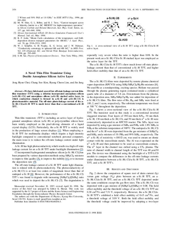 (PDF) A novel thin film transistor using double amorphous silicon ...