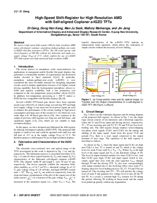 (PDF) 3.3: High-Speed Shift-Register for High Resolution AMD with Self ...