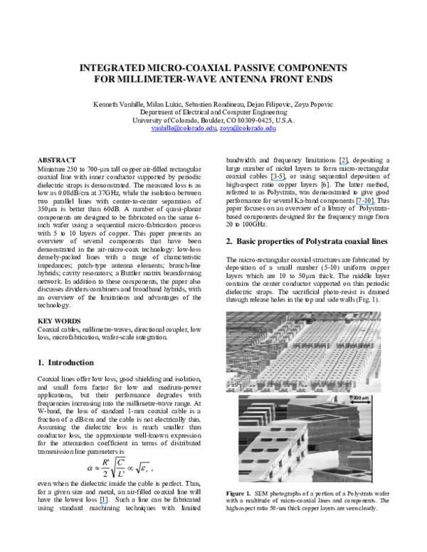 (PDF) Integrated micro-coaxial passive components for millimeter-wave ...