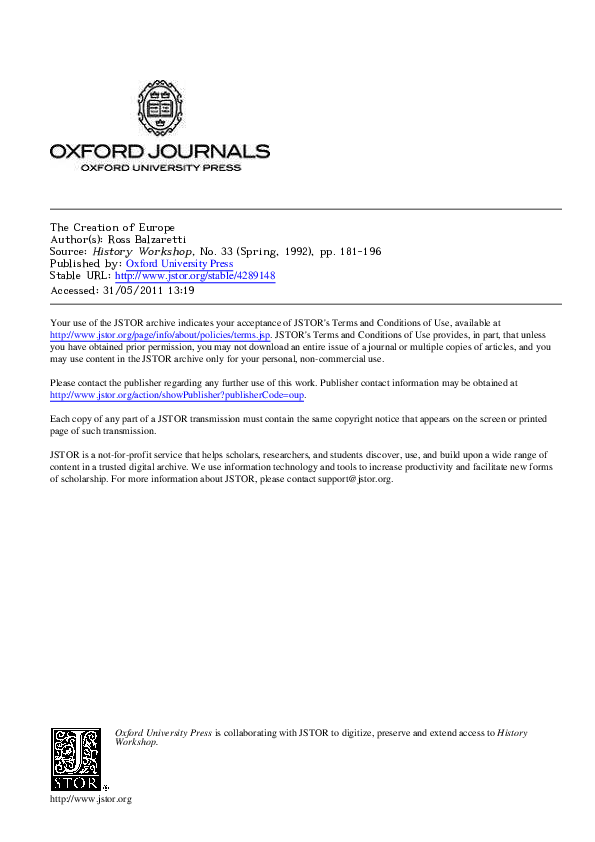 (PDF) The Creation of Europe