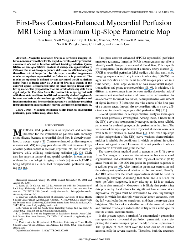 (PDF) First-Pass Contrast-Enhanced Myocardial Perfusion MRI Using a ...