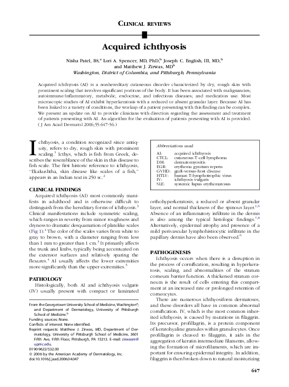 (PDF) Acquired ichthyosis