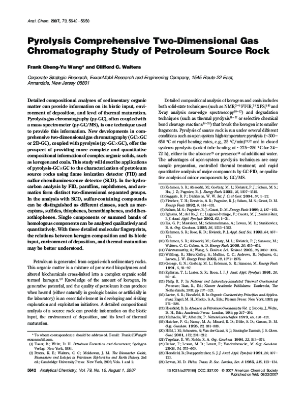 (PDF) Pyrolysis Comprehensive Two-Dimensional Gas Chromatography Study ...