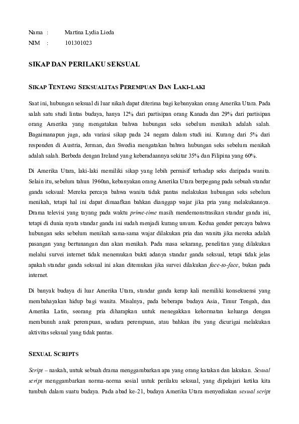 (DOC) SIKAP DAN PERILAKU SEKSUAL