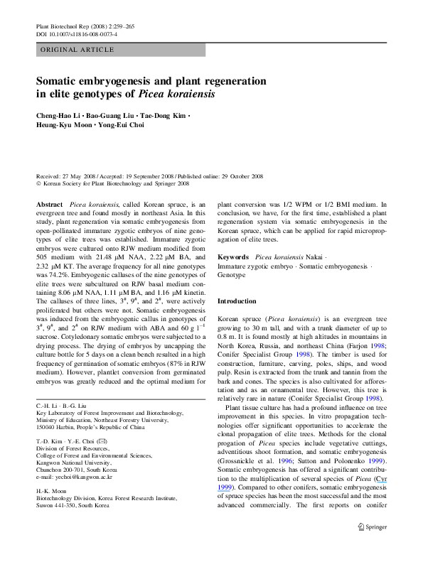 (PDF) Somatic embryogenesis and plant regeneration of tropical maize ...