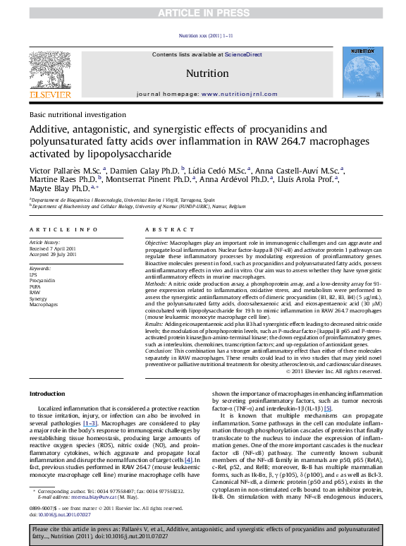 (PDF) Additive, antagonistic and synergistic effects of procyanidins ...