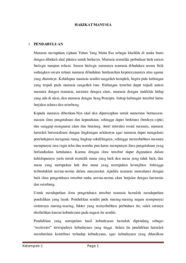 (DOC) HAKIKAT MANUSIA