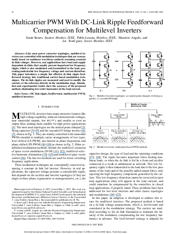 Pdf Analysis And Minimization Of Ripple Components Of Input Current
