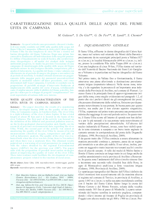 (PDF) Caratterizzazione della qualità delle acque di falda superficiale ...