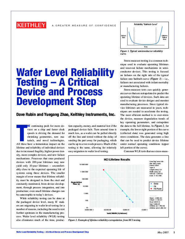 (PDF) Wafer Level Reliability Testing – A Critical Device and Process ...