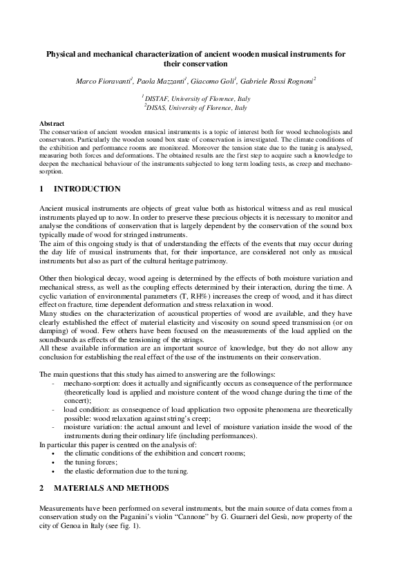 (PDF) Physical and mechanical characterization of ancient wooden ...