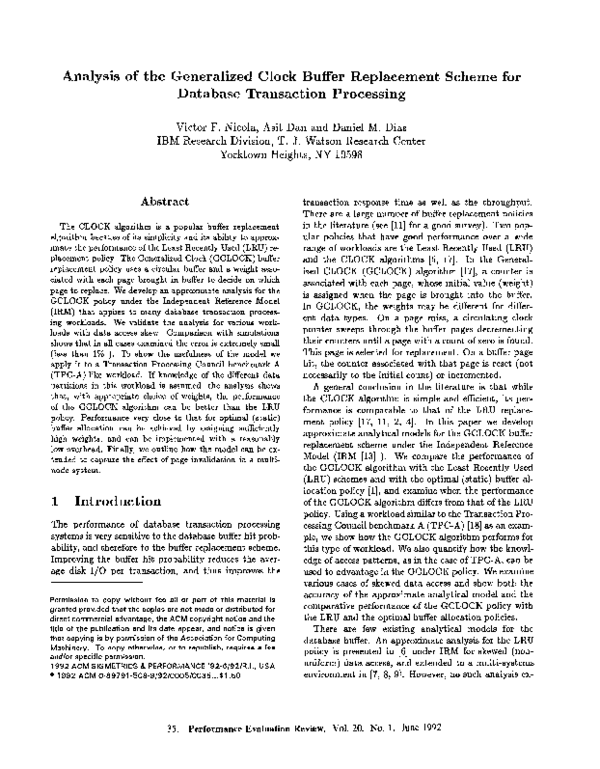 (PDF) Analysis of the generalized clock buffer replacement scheme for ...